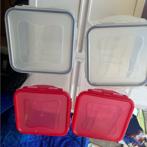 Kitchen | Set Of 4 Lock N Lock 42 Tall Tupperware | Poshmark